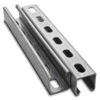 China Galvanized or Stainless Steel Unistrut C Channel 0.8-3.0mm Thickness for Cable Support Systems for sale