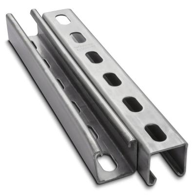 China Galvanized or Stainless Steel Unistrut C Channel 0.8-3.0mm Thickness for Cable Support Systems for sale