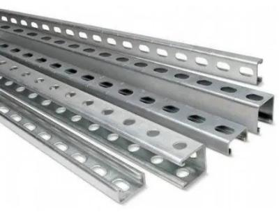 China Carbon Steel Slotted Strut Channel Bracket 0.8-3.0mm Thickness for Mounting Systems with OEM Customization for sale