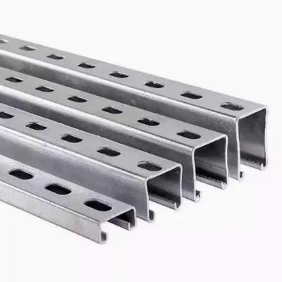 China 41×21mm Slotted C Channel Strut - 0.8-3.0mm Thickness Steel Support System with Galvanized Finish for sale