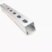 China Perforated Hot Dipped Galvanized Unistrut Channel Steel 0.8-3.0mm Thickness for Cable Support Systems for sale