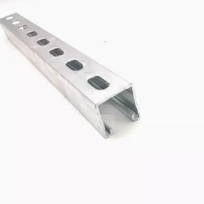 China Perforated Hot Dipped Galvanized Unistrut Channel Steel 0.8-3.0mm Thickness for Cable Support Systems for sale
