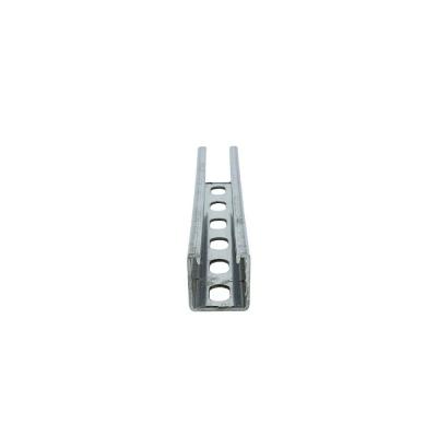 China ISO9001 Silver Galvanized Steel Strut Channel 22-30 Day Delivery Customizable Supporting System for sale