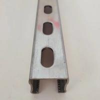 China Galvanized C Channel Steel Rack 1/5-Inch Thick with Perforated Design for Cable Tray Support Systems for sale