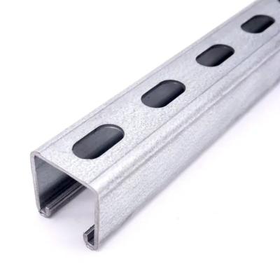 China Hot Dip Galvanized C Channel Steel Purlin for Solar Mounting Systems - 110lbs Load Capacity & 1/5-inch Thickness for sale