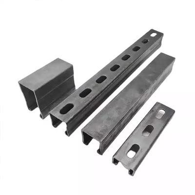 China Unistrut 6063 T5 Aluminum Solar Strut Channel 5-30mm Thickness with Custom Cutting & Bending for sale