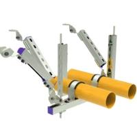 China Electro Galvanized 4 Way Seismic Bracing Fittings 4.1x4.1x0.2 Inch with KZS-DN65 to DN250 Sizes for sale