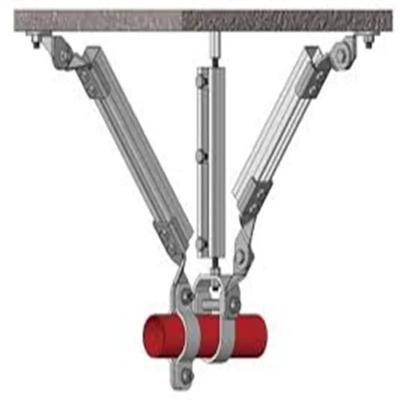 China Customized Single Steel Structure Seismic Bracing Pipe Supports Metal Frame with 1-Year Quality Guarantee and Custom Sizing for sale