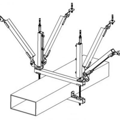 China Adjustable Heavy Duty Metal Seismic Bracing Brackets for Pipe Support Systems - Carbon Steel Construction, 30-Day Delivery for sale