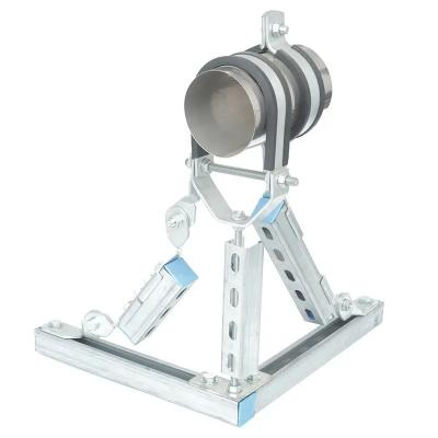 China Carbon Steel Seismic Bracing Support Bracket with Zinc Plate Finish for Pipe Gallery Systems for sale