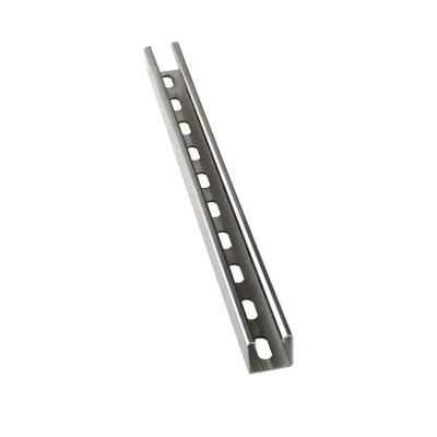 China 41×41 Perforated C Channel Steel Seismic Bracket with Zinc Plating for Solar Power Systems for sale