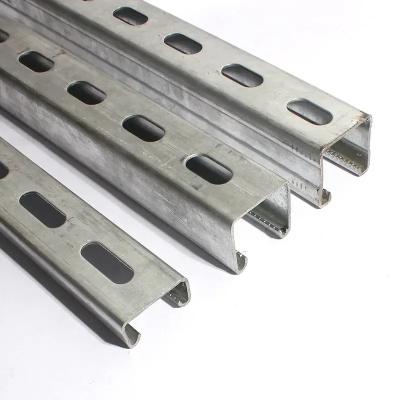 China Hot-Dip Galvanized Metal Strut Channel 100-900mm Width Customizable C-Channel for Industrial Support for sale