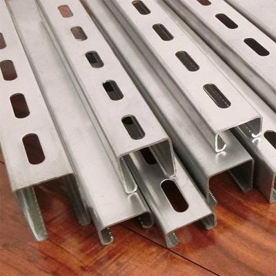China Hot-Dip Galvanized C-Shaped Steel Strut Channel 100-900mm Width for Solar Mounting for sale