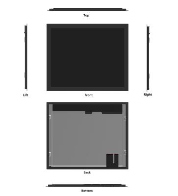 China 19 Inch Optical Bonding Module of Capacitive Touch Screen with TFT LCM with LVDS for sale