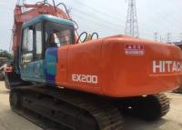 China Red Color Second Hand Hydraulic Excavator , HITACHI EX200-3 Crawler Excavator for sale