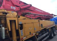 China Yellow Putzmeister 42m Second Hand Concrete Pump Truck With Isuzu Chassis for sale
