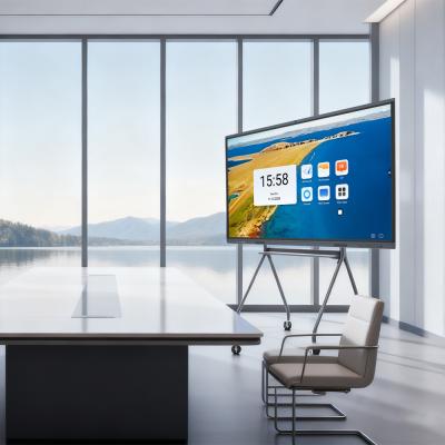 China 75 Inch 4K HD Screen Standard Interactive Board with Android 14.0 and 350cd/m² Brightness for Meeting for sale