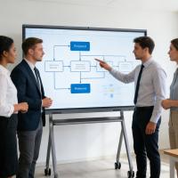 China 98 Inch Infrared Touch Interactive Board 4K Zero Bonding Smart Screen with Advanced Touch Technology for sale