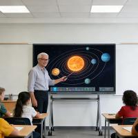 China 40 Points Touch 86 Inch AI Education Board with Al Tracking Camera for Teaching Interaction for sale