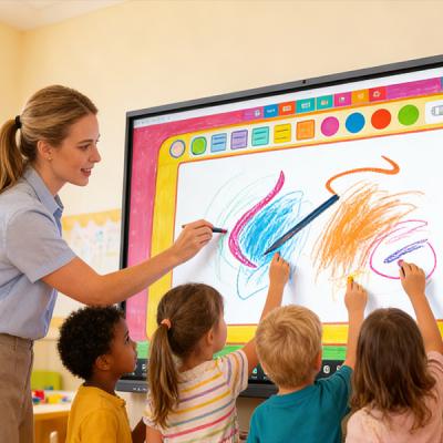 China 110 Inch Touch Screen for School Teaching Digital AI Education Board with Crystal View From Any Seat for sale