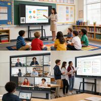 China 110 Inch Touch Screen for School Teaching Digital AI Education Board with Crystal View From Any Seat for sale