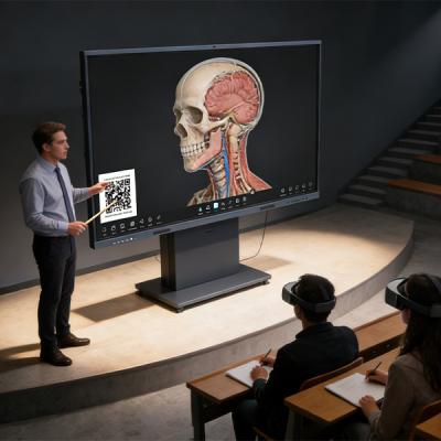 China 4K HD Multi Touch Tempered Glass Anti-vandalism AI Education Board for School and Classroom for sale