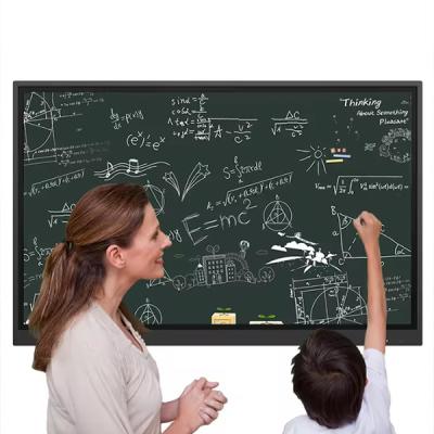 China 65 Inch AI Education Board Tempered Glass Anti-vandalism Interactive Display with QR Code Note Sharing for sale
