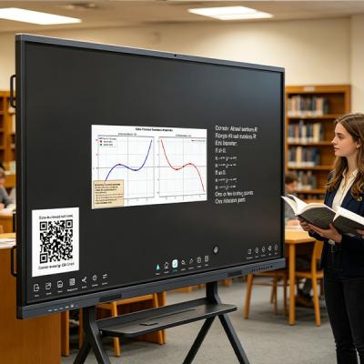 China Interactive Flat Panel for Onsite and Remote Learning AI Education Board with Auto Tracking Camera and Ultra Low Latency Writing for sale