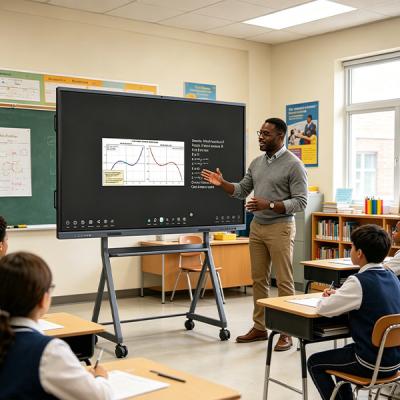 China ETTO AI Education Board 4K Interactive Smart Display with AI Tracking Camera Voice Activated Auto Framing and TÜV Low Blue Light for Smart Classrooms for sale