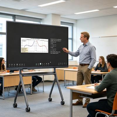 China ETTO AI Education Board All in One Smart Classroom Solution for Onsite and Remote Learning Featuring 4K Visualizer Split Screen Comparison and Real Time Annotation for sale