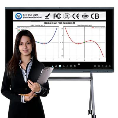 China 75 Inch AI Education Board with 40 Points Touch and 48MP Camera for Classroom Teaching for sale