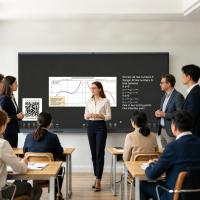 China 98 Inch Interactive Smart Board AI Education Board with Dual Color Annotation Google AI and Low Blue Light Protection for sale