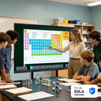 China 75 Inch AI Smart Board Google Certified Low Blue Light Touch Screen Display for School Meeting and Training for sale