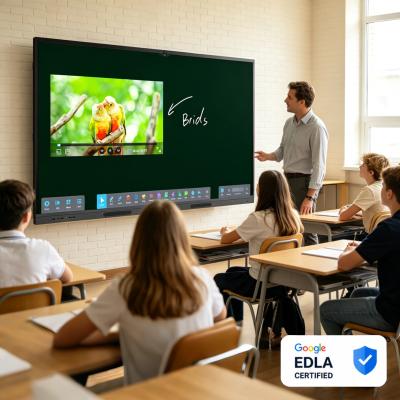 China 110 Inch Google Certified AI Education Board Interactive Flat Panel Low Blue Light Expandable for Higher Education Lecture Hall and Large Campus Classroom for sale