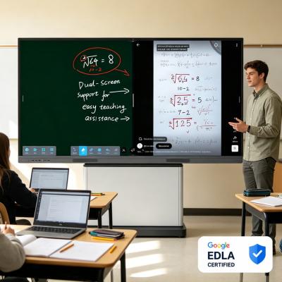 China Google Certified AI Education Board Interactive Flat Panel Low Blue Light with Gemini AI Available in 65 75 86 98 110 Inch for K12 Classroom and University Lecture Hall for sale