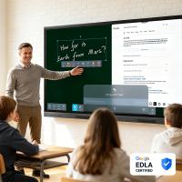 China 65 to 110 Inch AI Education Board with 40 Point Touch and Google AI Integration for Interactive Smart Teaching for sale