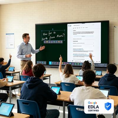 China 75 Inch AI Education Board with 40 Point Touch and Google AI Integration for Smart Interactive Display for sale