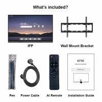 China 65 Inch AI Education Board ETTO Advanced 4K Smart Board with Google GMS and AI Voice Control for K12 Teaching for sale