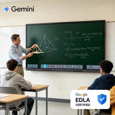 China 65-110 Inch AI Education Board ETTO Next-Gen 4K UHD IR Touch Display Android 15 Google Services Eye Protection for Schools for sale