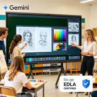 China 65 Inch AI Education Board ETTO Advanced 4K Smart Board with Google GMS and AI Voice Control for K12 Teaching for sale