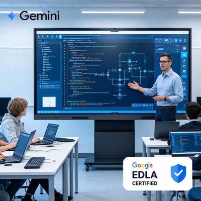 China 65-110 AI Education Board ETTO All-in-One 4K Interactive Whiteboard Android 15 Low Blue Light GMS for Hybrid Digital Learning for sale