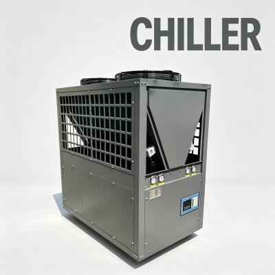 China Outdoor Box Type Air Cooled Chiller Unit EC Fan 10 Ton For Commercial HVAC Cooling System for sale