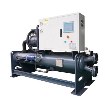 China Industrial HMI R134 Water Cooled Screw Compressor Chiller For Injection Molding for sale