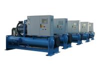 China Dustproof R407C Water Cooled Screw Chiller Compressor For Electroplating for sale