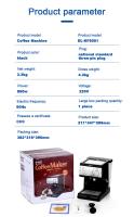 China 850W Coffee Machine For Home With Milk Frother for sale