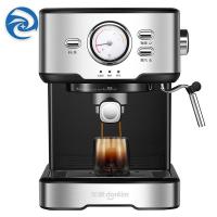China Italian 220V Home Coffee Machine With Milk Frother Black for sale