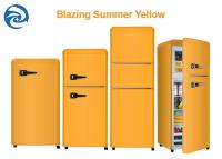 China 75L 90L 118L Retro White Mini Fridges With Freezer 2.6 Cu Ft for sale