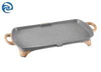 China Stone Wood Grain Electric Grills Griddles Skillets 1350W 220V for sale