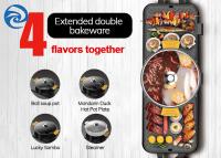 China 2200W Electric Grills Griddles Skillets smoke free , 220V Electric Barbecue Indoor Hot Pot for sale