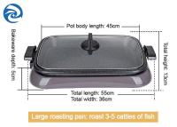 China 1600W Electric Grills Griddles Skillets Anti Scalding Edging for sale